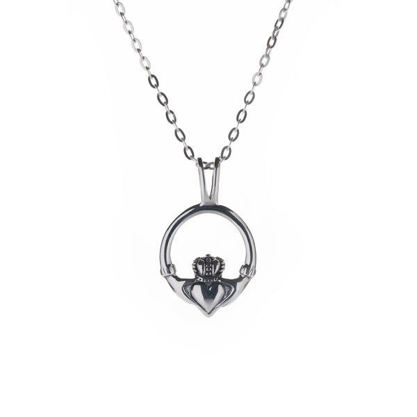 Sterling Silver Claddagh Pendant – Killarney Celtic Jewelry